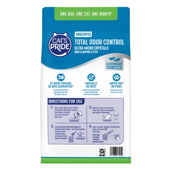 Cat's Pride Total Odor Control Unscented Micro Crystals - Cat's Pride